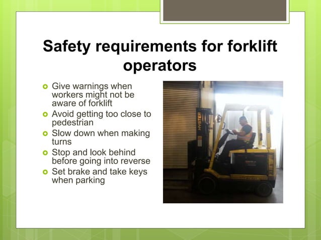 Forklift and pedestrian safety