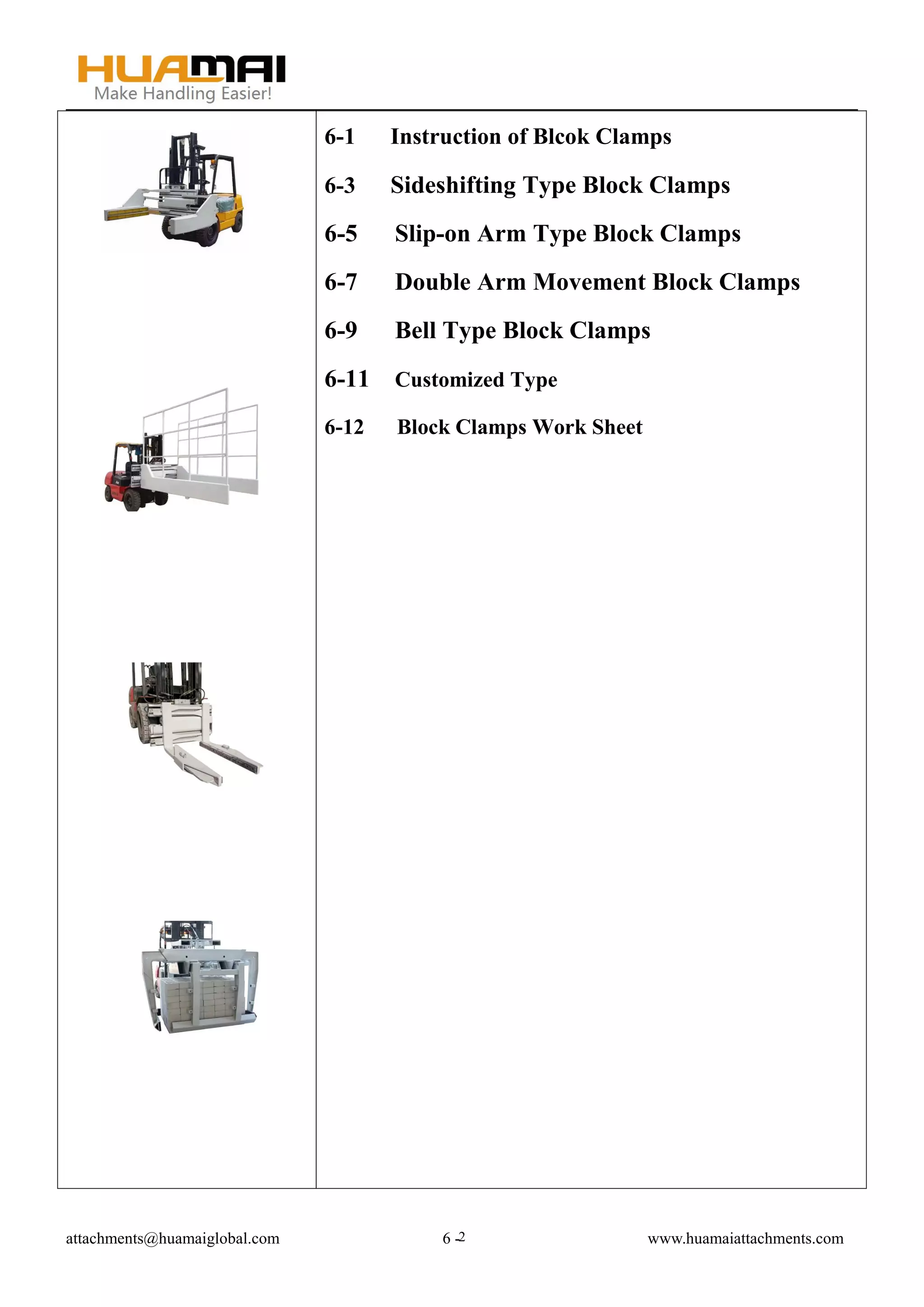 Forklift block clamps | PDF