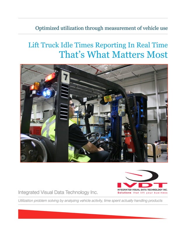 Forklift idling control as a management tool to increase material ...