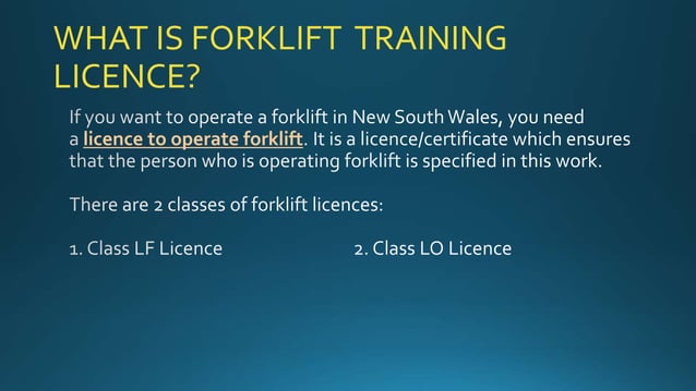 Forklift licence | PPTX