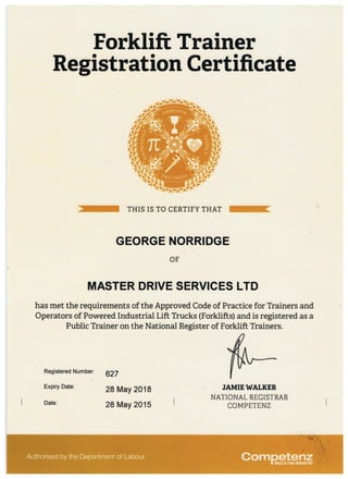 Forklift registration | PDF