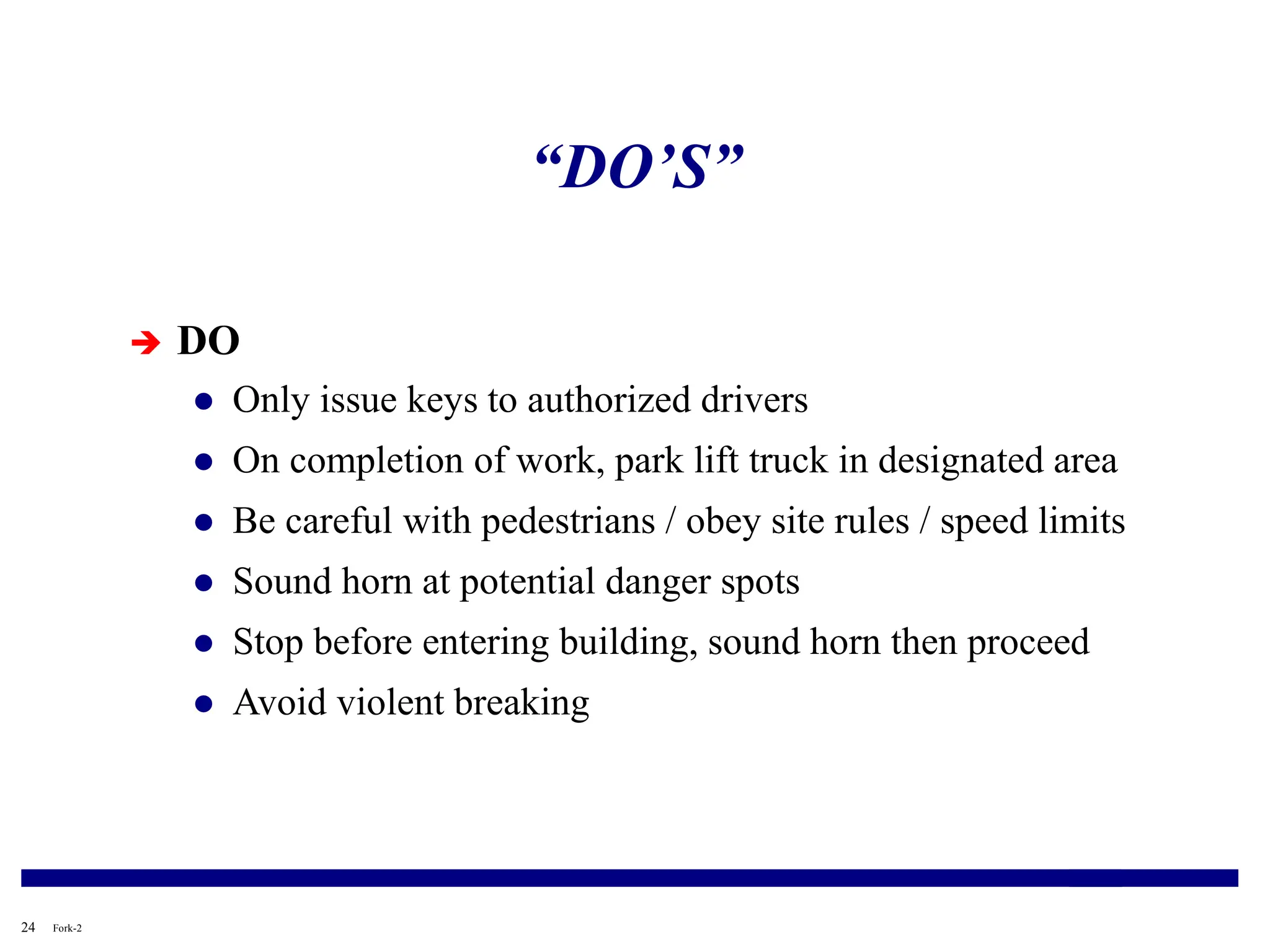 FORKLIFT SAFETY TYPES OF LIFT TRUCKS NOTES | PPT