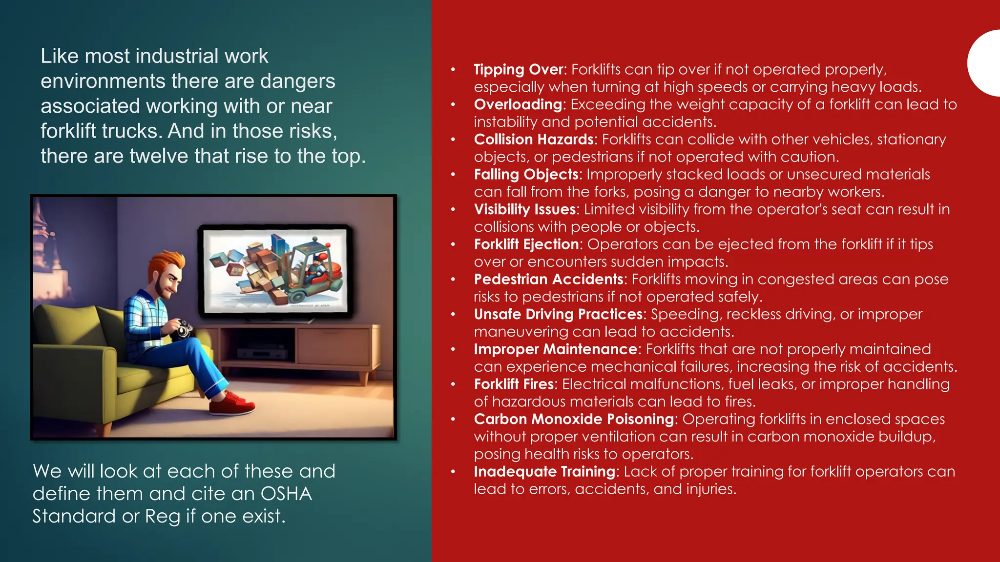 Forklift Operations: Safety through Cartoons | PDF