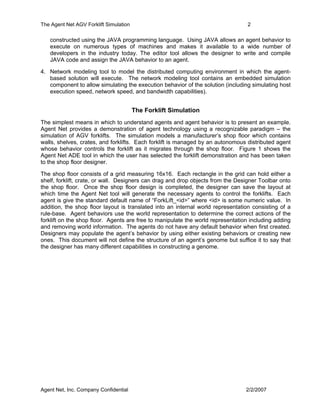 The Agent Net AGV Forklift Simulation | PDF | Programming Languages | Computing