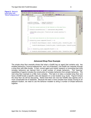 The Agent Net AGV Forklift Simulation | PDF | Programming Languages | Computing