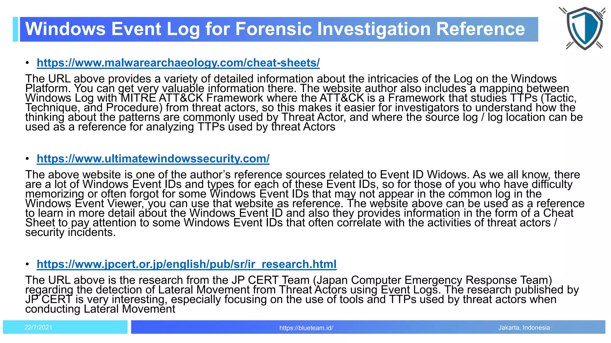 Windows Forensic 101 | PPTX