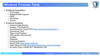 Windows Forensic 101 | PPTX