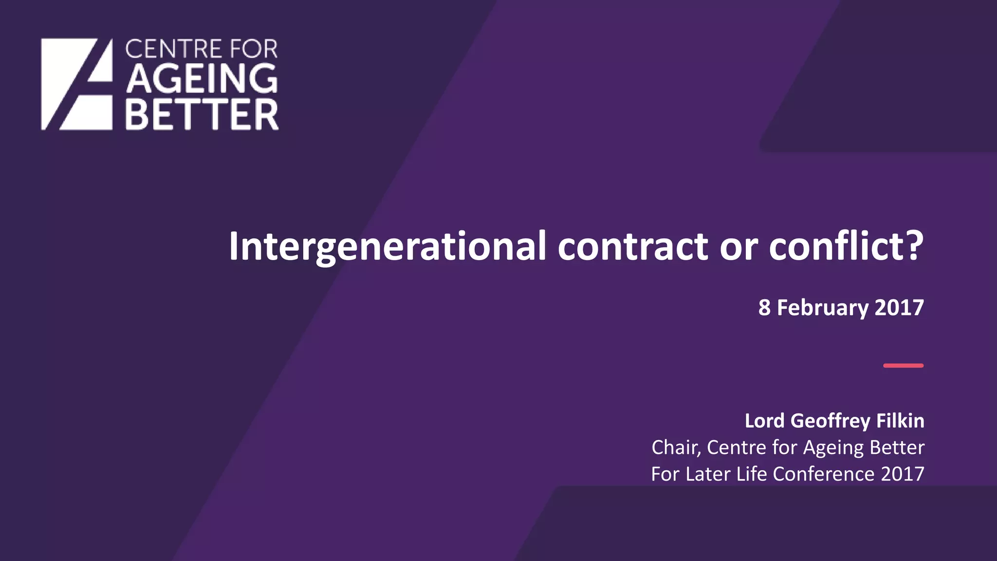 Intergenerational contract or conflict? | PPTX