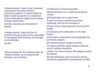 TPM For lean manufacturing chp3 | kobetsu kaizen for production ...