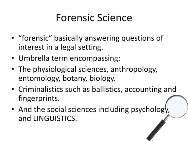 Forensic Linguistics:The Practical Applications | PPT