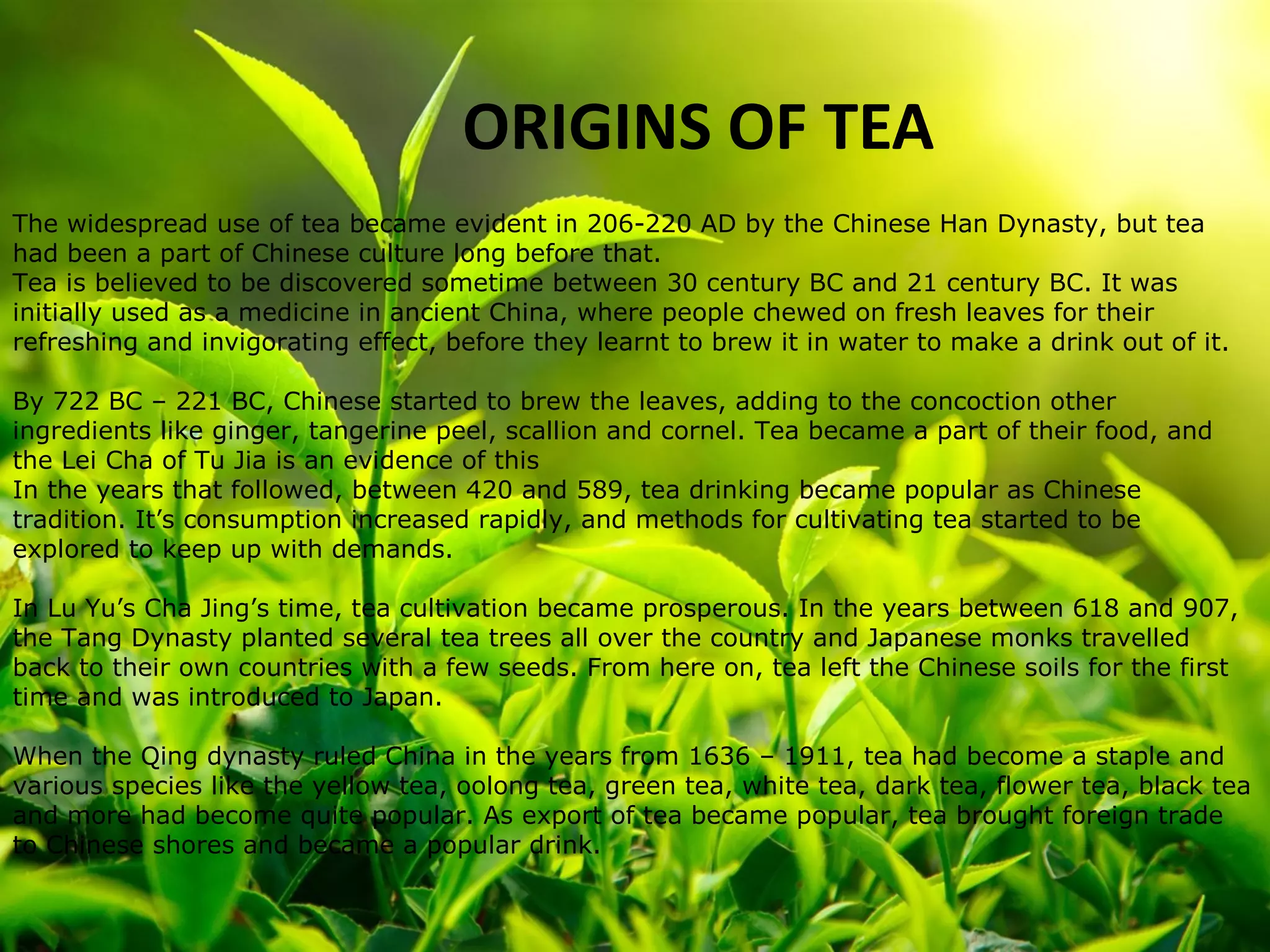 Basics of Tea | PPT