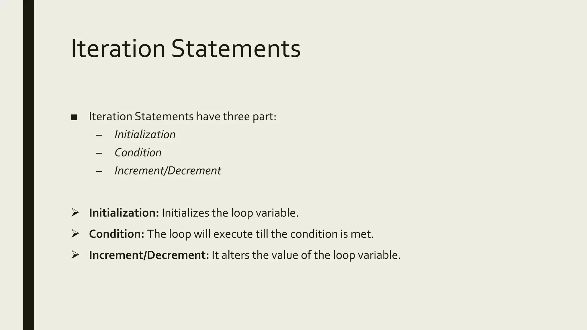 Basic for Loop in C | PPTX