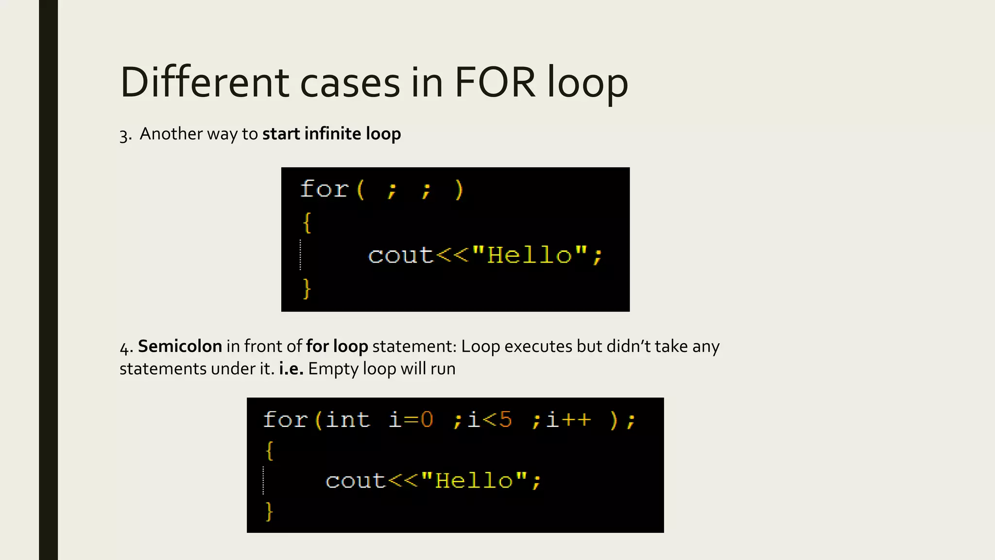 Basic for Loop in C | PPTX