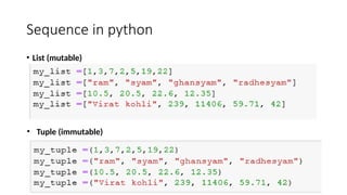 For Loops in Python Programming Language | PPTX
