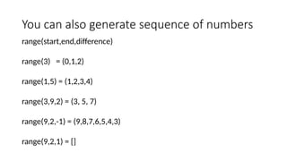 For Loops in Python Programming Language | PPTX