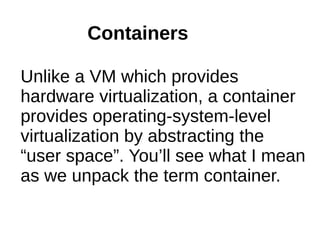 containers and virtualization tools ( Docker ) | PPT