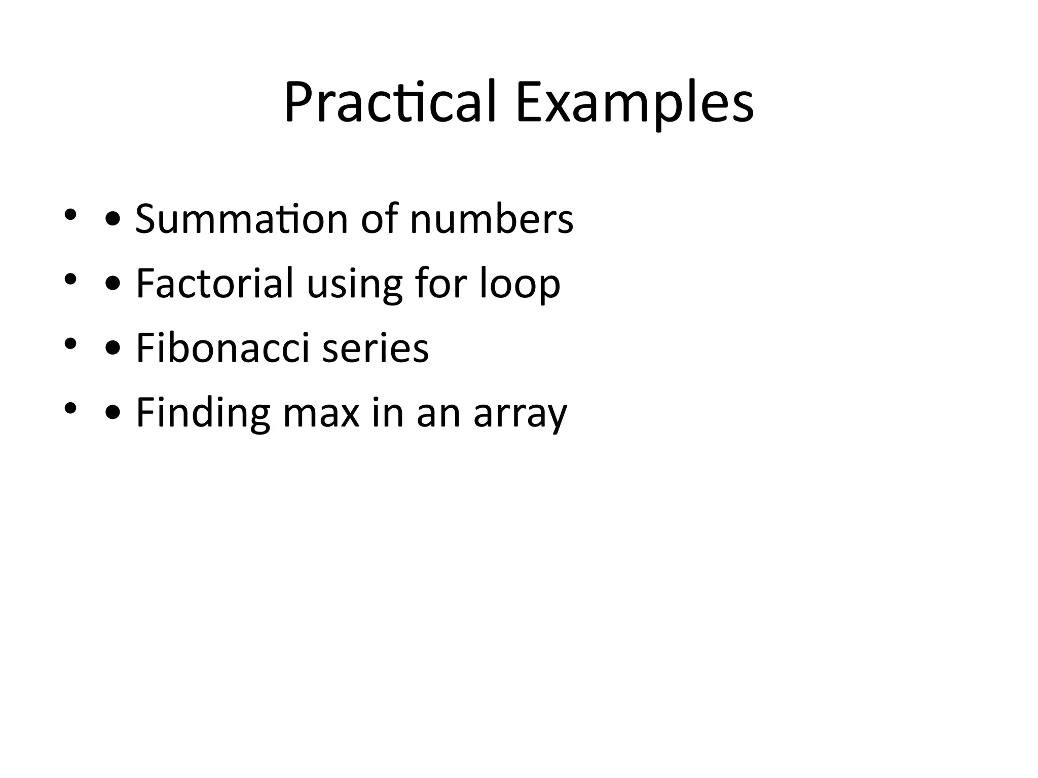 For Loop Basics For Loop Basics For Loop | PPTX