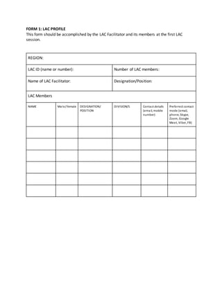 Form 1.-lac-profile (1) | PDF