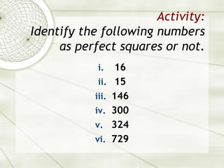 FORM-1-9-SQUARES-AND-SQUARE-ROOTS HIGH SCHOOL MATHEMATICS.pptx
