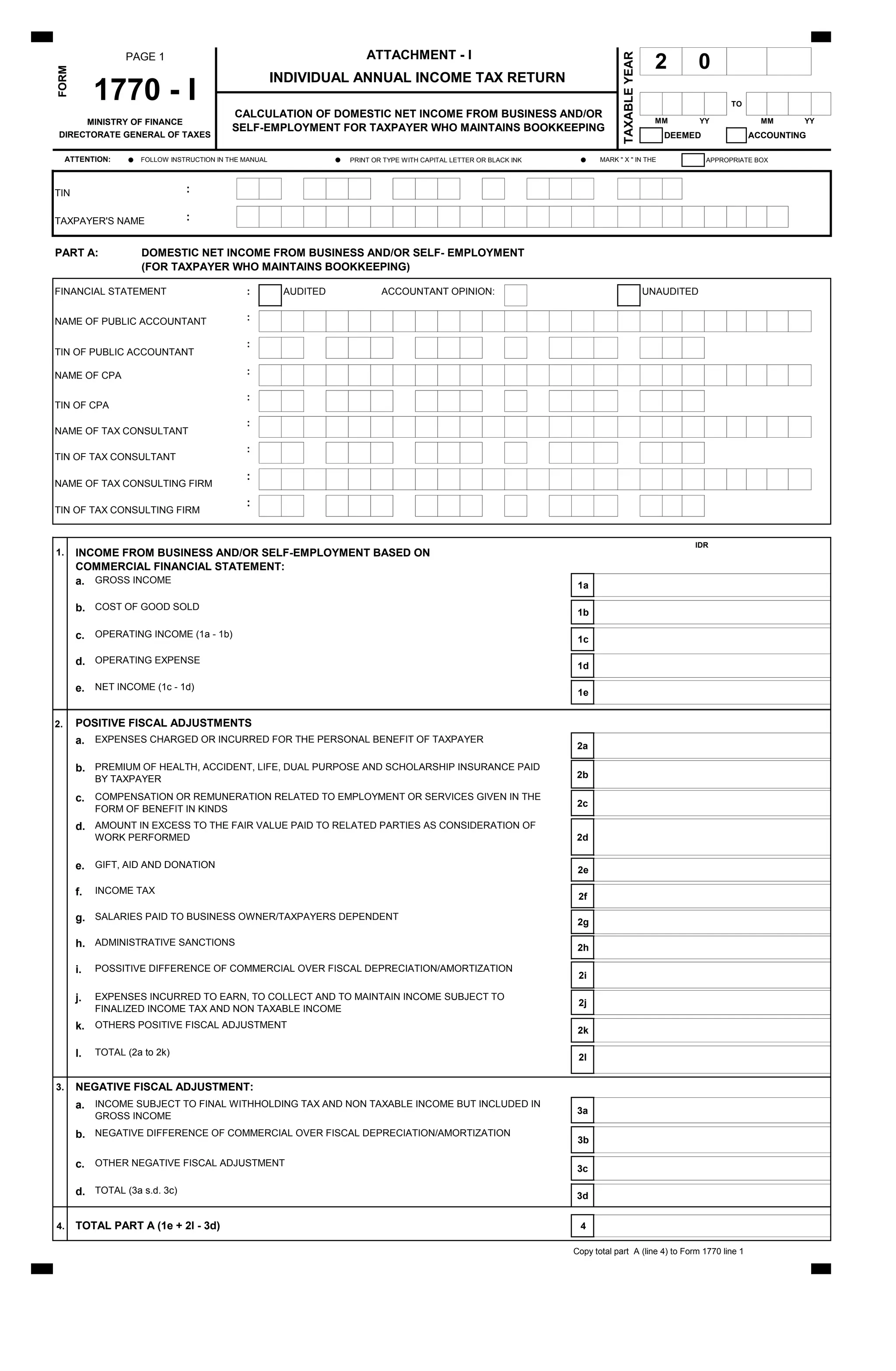 Form 1770-attachment i page 1 | PDF