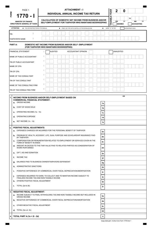 Form 1770-attachment i page 1 | PDF