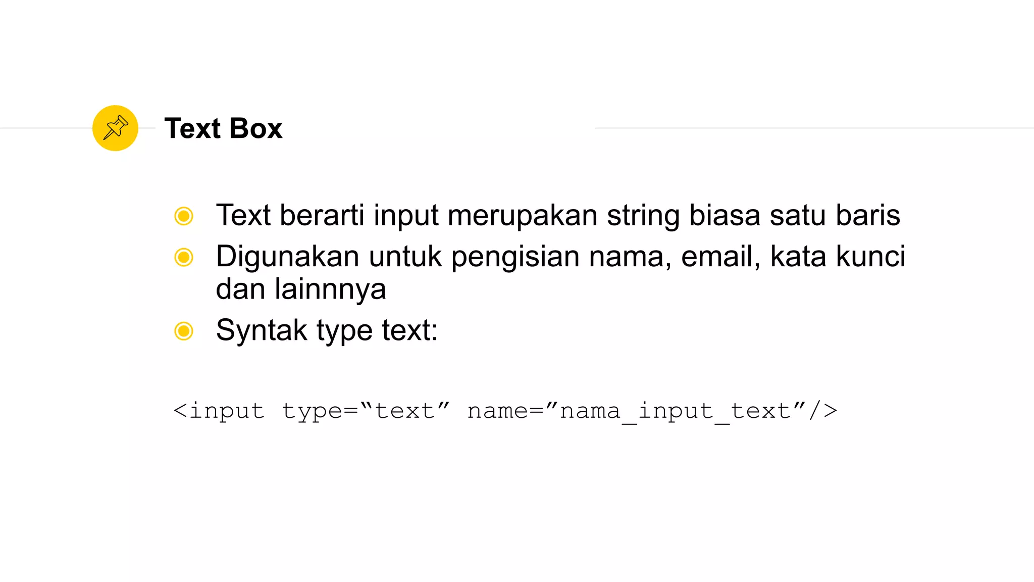 Penggunaan FORM dalam pemrograman web | PPTX