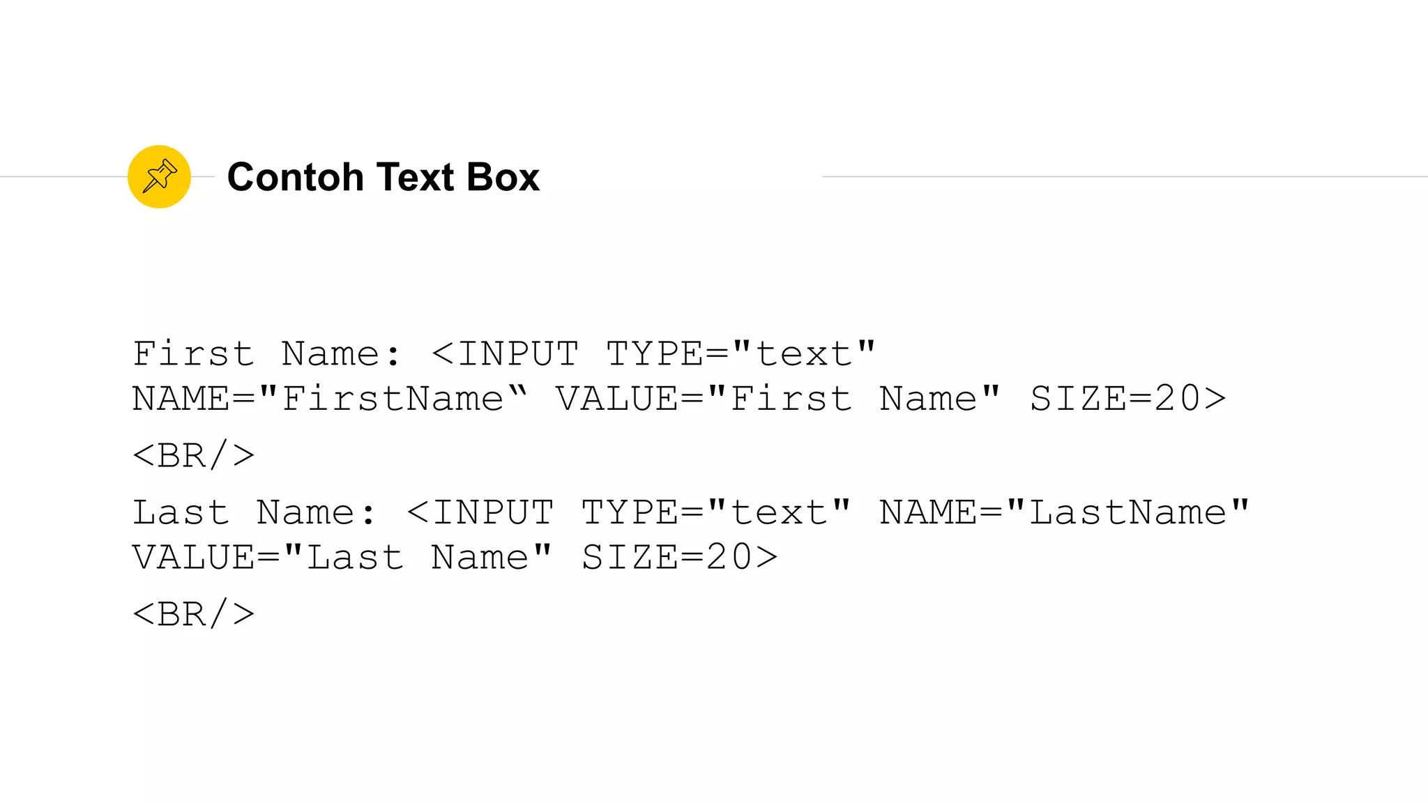 Penggunaan FORM dalam pemrograman web | PPTX