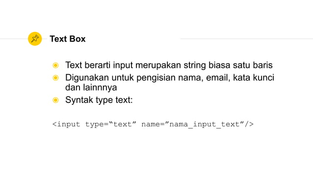 Penggunaan FORM dalam pemrograman web | PPTX