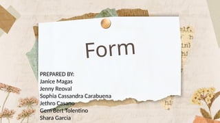 Form.pptx. Art, Geometric forms, Organic Forms. | PPTX