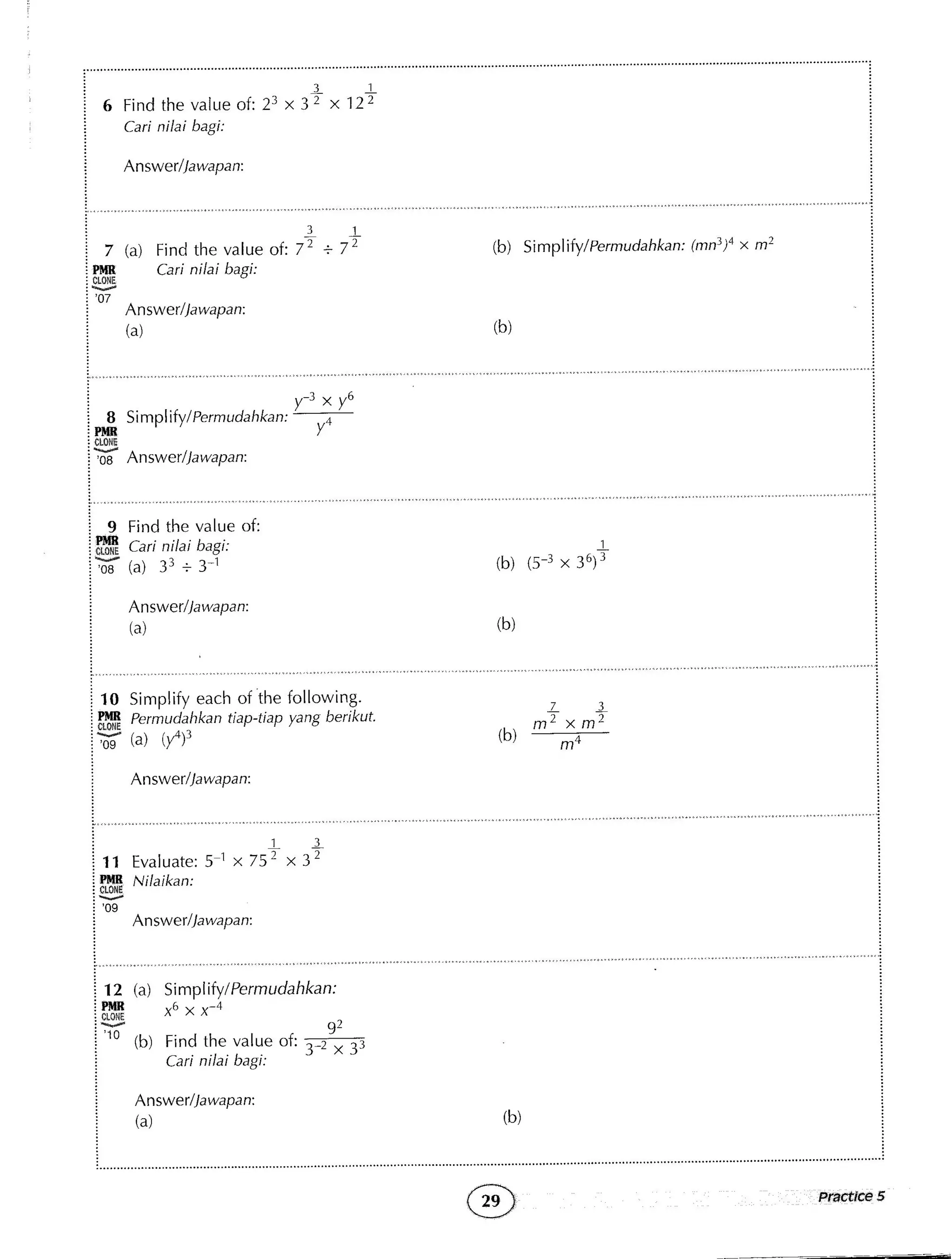 Form 3-maths-chapter-3-indices | PDF