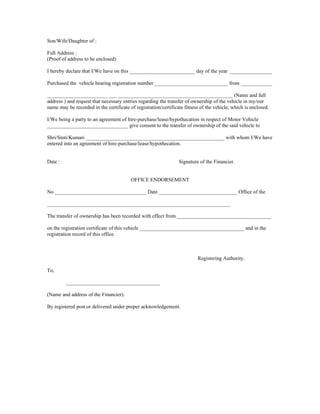 Form 30 moter cycle | DOC