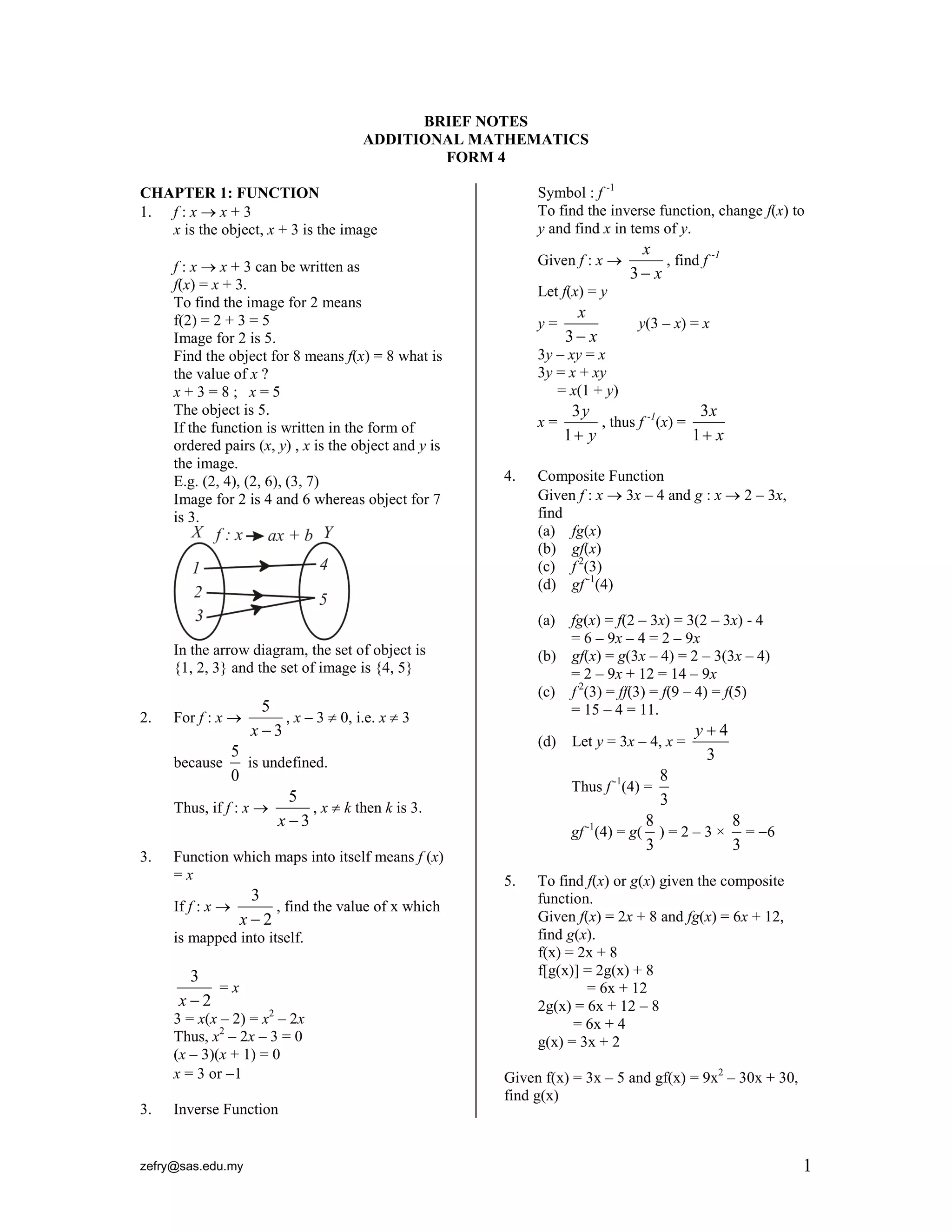 Form 4-add-maths-note | PDF