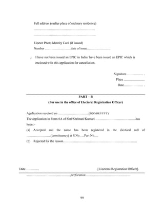 Form 6A-Application for inclusion of name in electoral roll by an ...