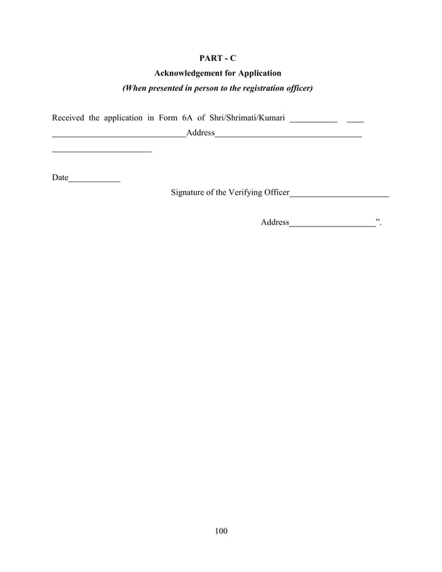 Form 6A-Application for inclusion of name in electoral roll by an ...