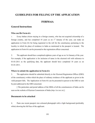 Form 6A-Application for inclusion of name in electoral roll by an ...