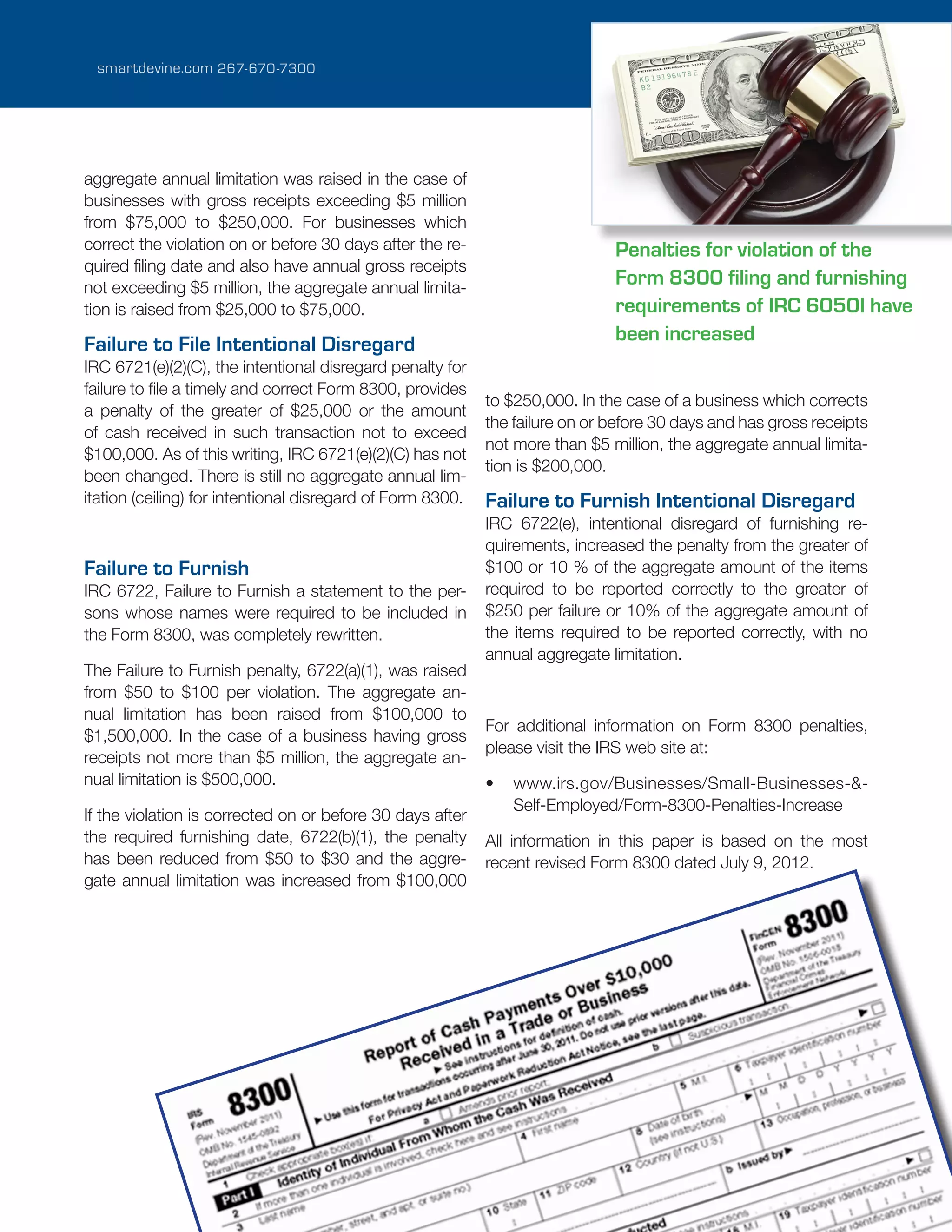 Form 8300-compliance - smart devine | PDF