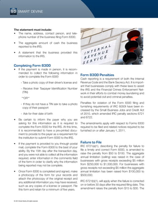Form 8300-compliance - smart devine | PDF