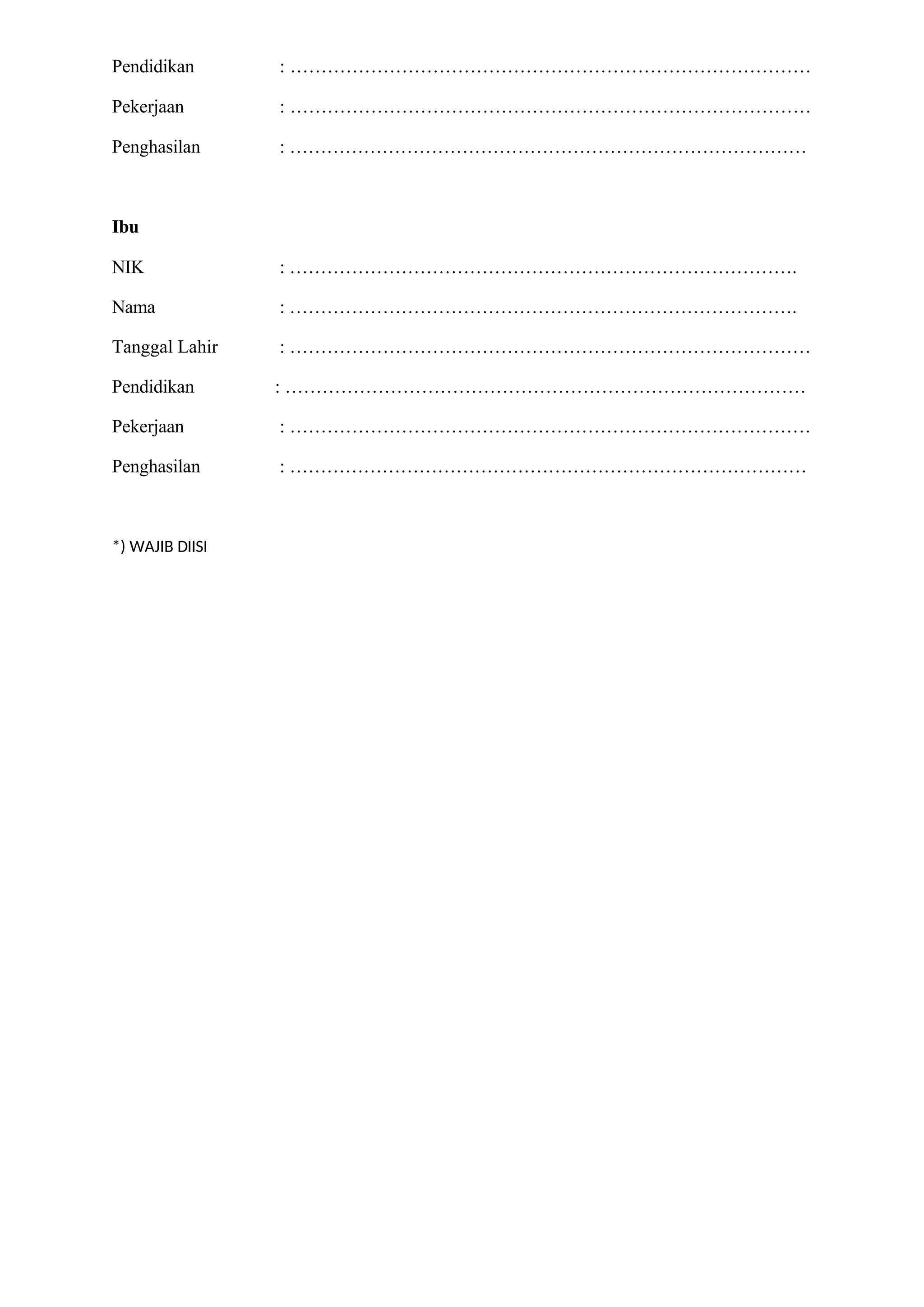 Form-Biodata pddikti.docx contoh utk berisi ppg syarat | PDF