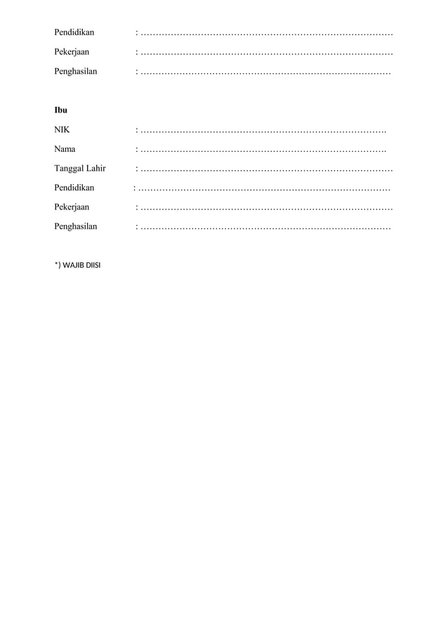 Form-Biodata pddikti.docx contoh utk berisi ppg syarat | PDF
