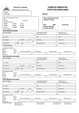 Form kk-paroki-yakobus | PDF