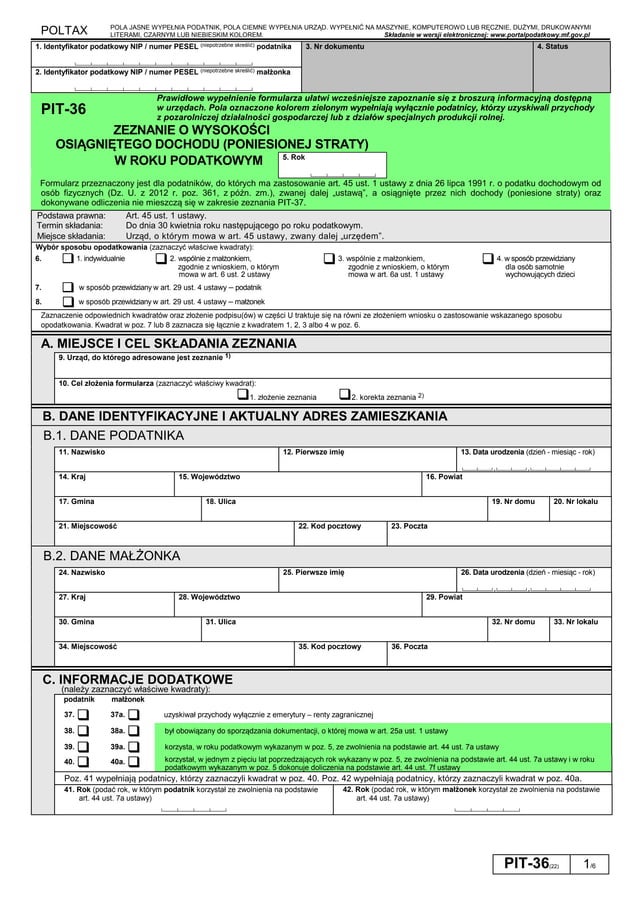 Form pit-36-22- 2015-2016 | PDF