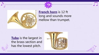 Form (structure of musical forms repeat marks) Timbre (introduction of ...