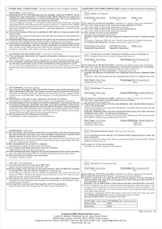 Form Topup Surrender Switching Withdrawal | PDF