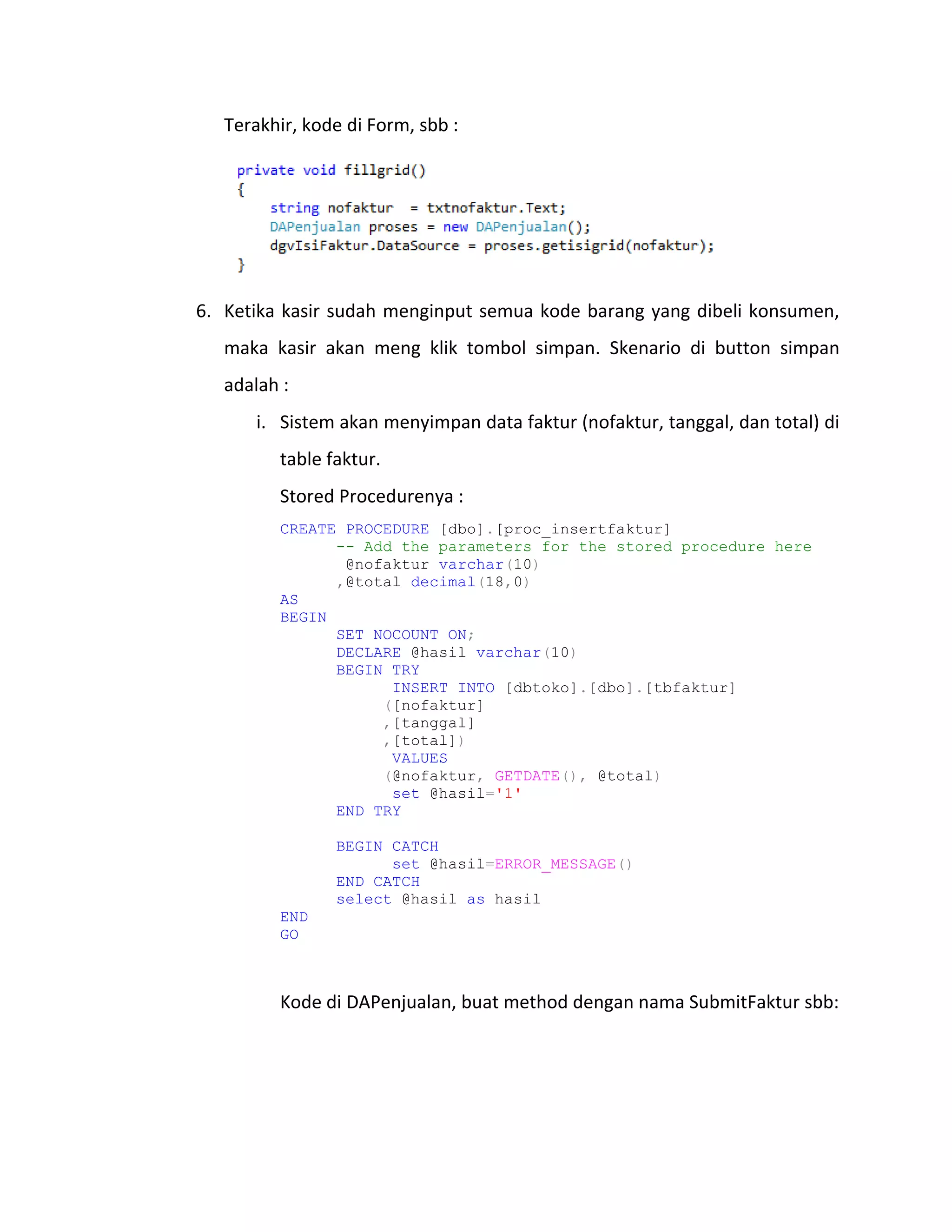 Form transaksi - penjualan Visual Studio | PDF