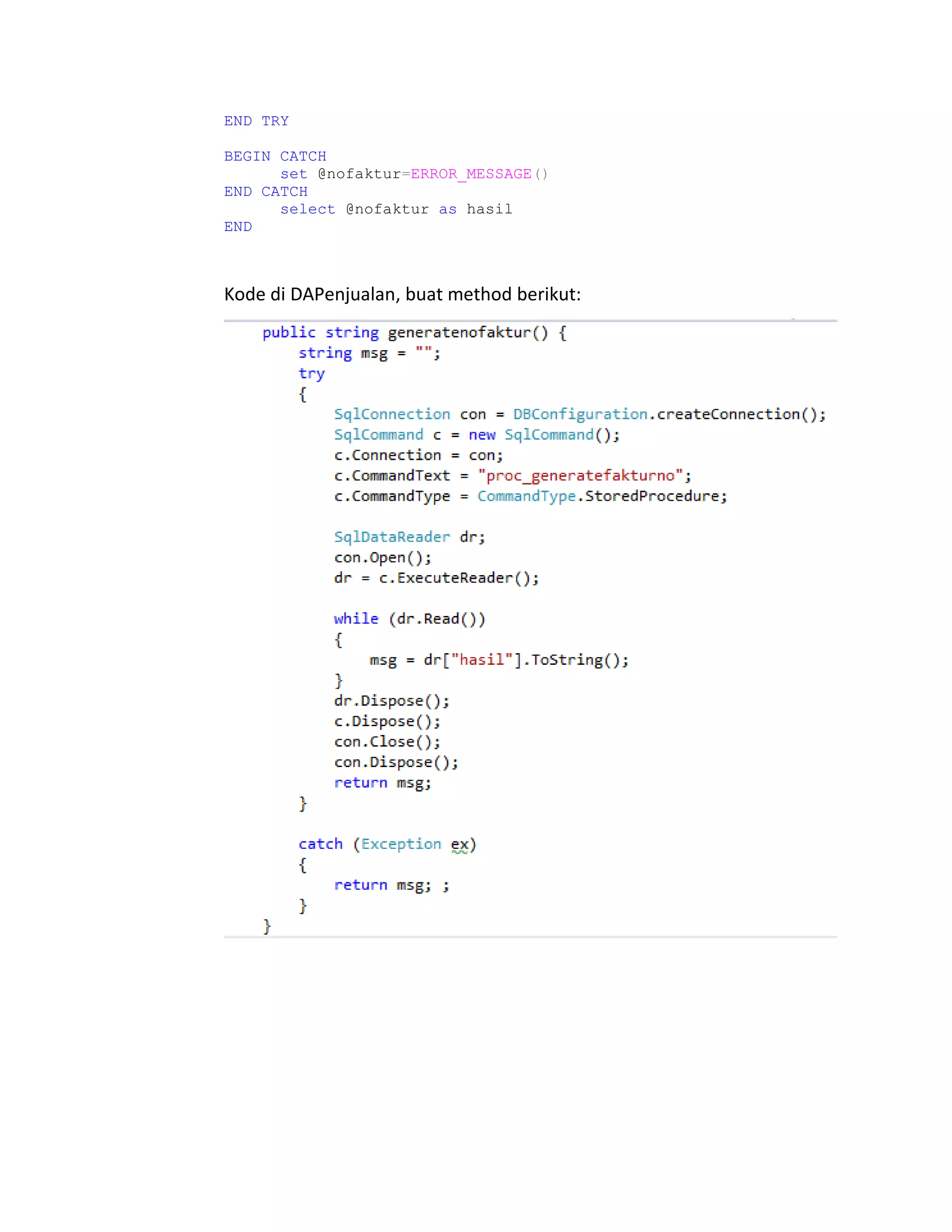 Form transaksi - penjualan Visual Studio | PDF