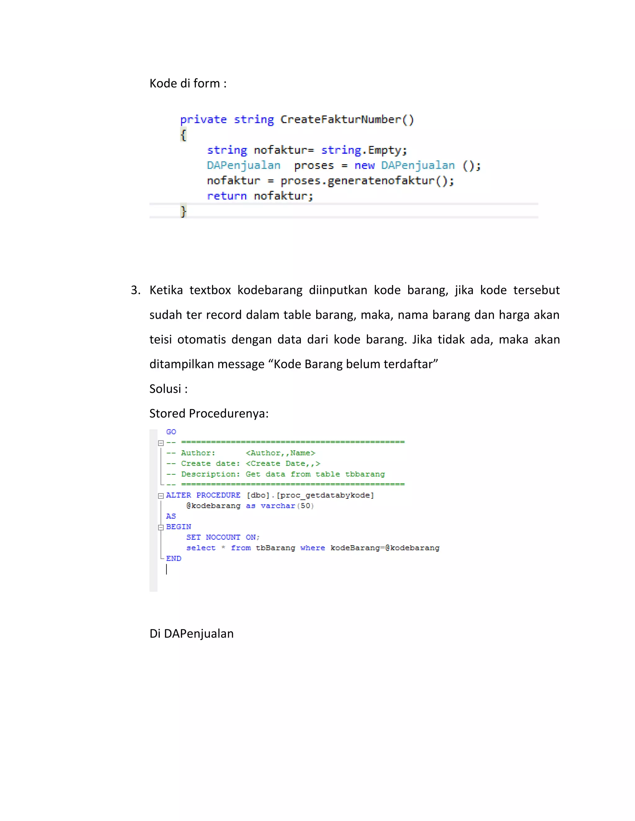 Form transaksi - penjualan Visual Studio | PDF