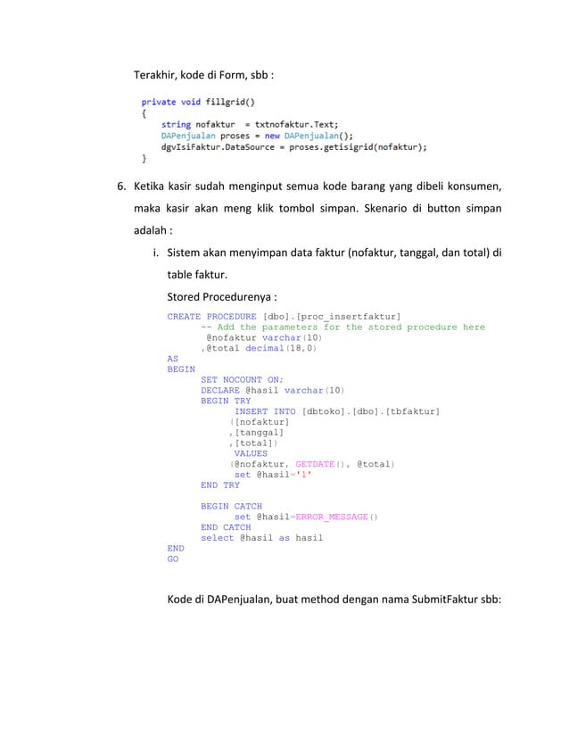 Form transaksi - penjualan Visual Studio | PDF
