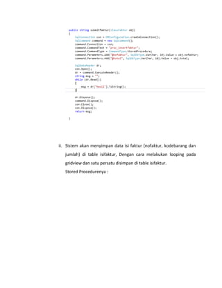 Form transaksi - penjualan Visual Studio | PDF