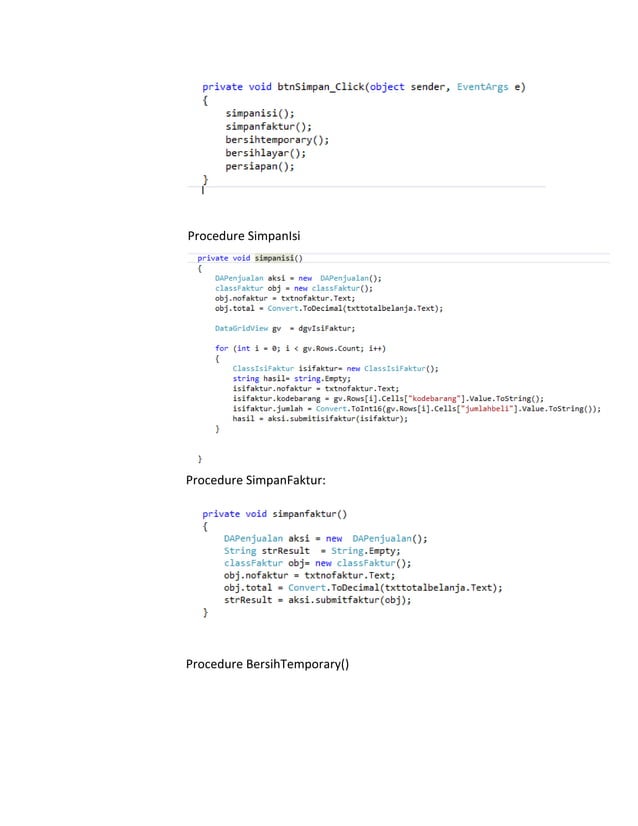 Form transaksi - penjualan Visual Studio | PDF