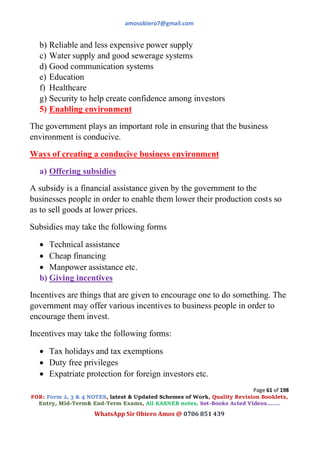 Form two-business-studies | PDF